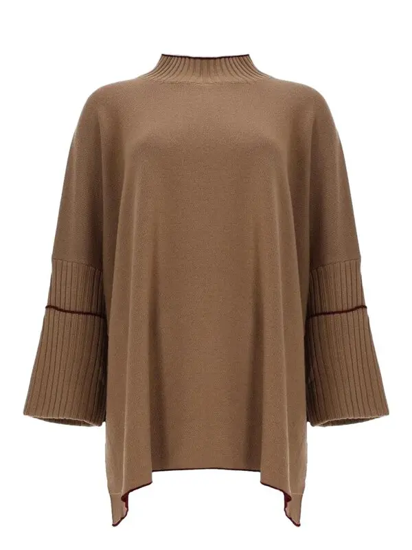 Herno Virgin Wool Oversized Sweater - Brown