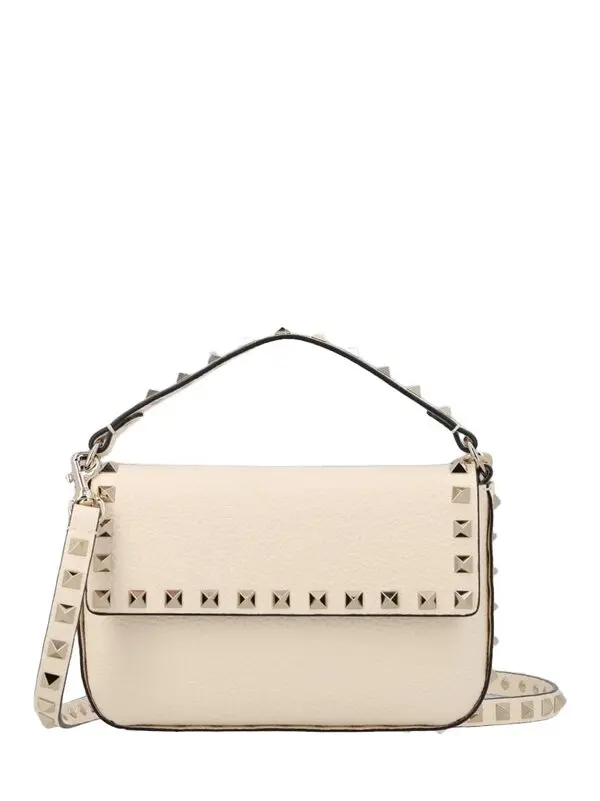 Valentino Garavani Rockstud Vitello Granato Pouch - Cream