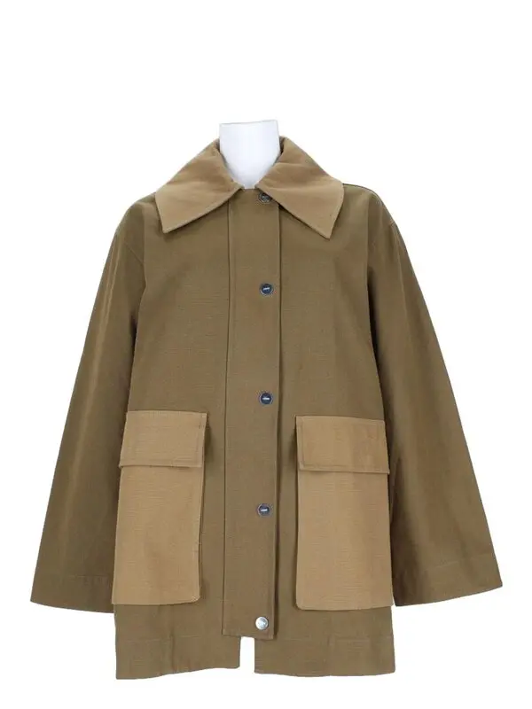 GANNI Organic Cotton Button Up Jacket - Multicolor