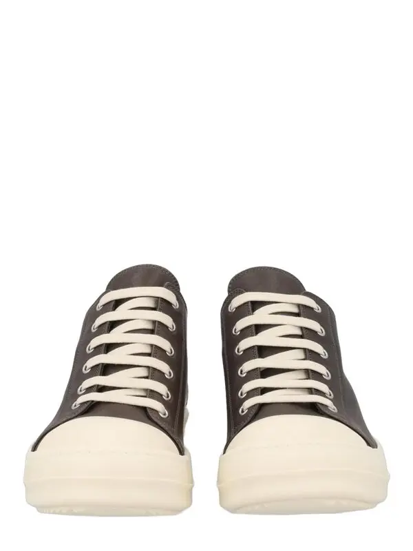 Rick Owens Calf Leather Low Top Sneakers - Black