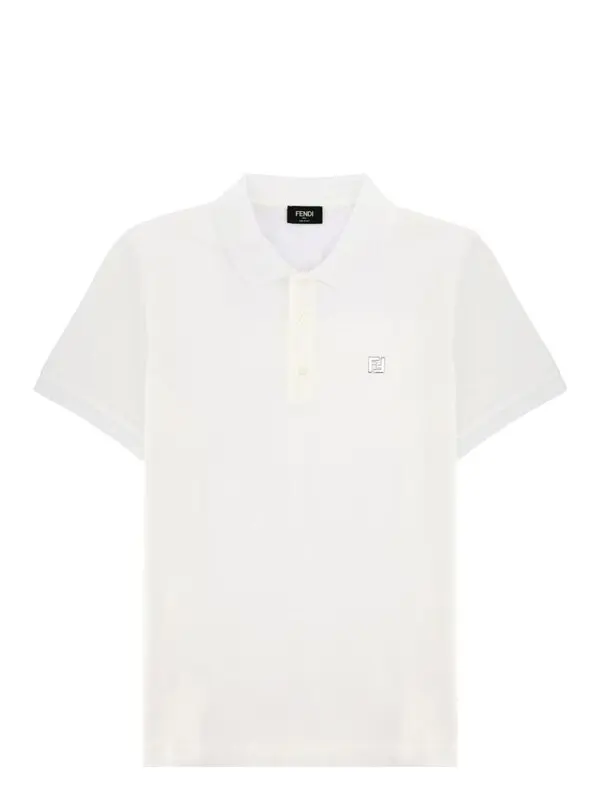 Fendi Polo With Logo - White