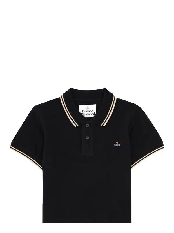 VIVIENNE WESTWOOD Short Sleeve Polo Shirt - Black