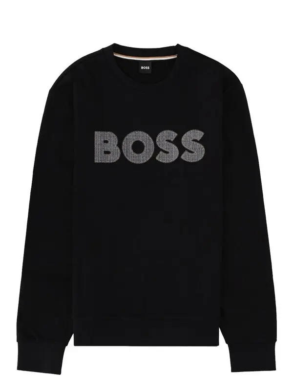 BOSS Felpa Con Logo - Black