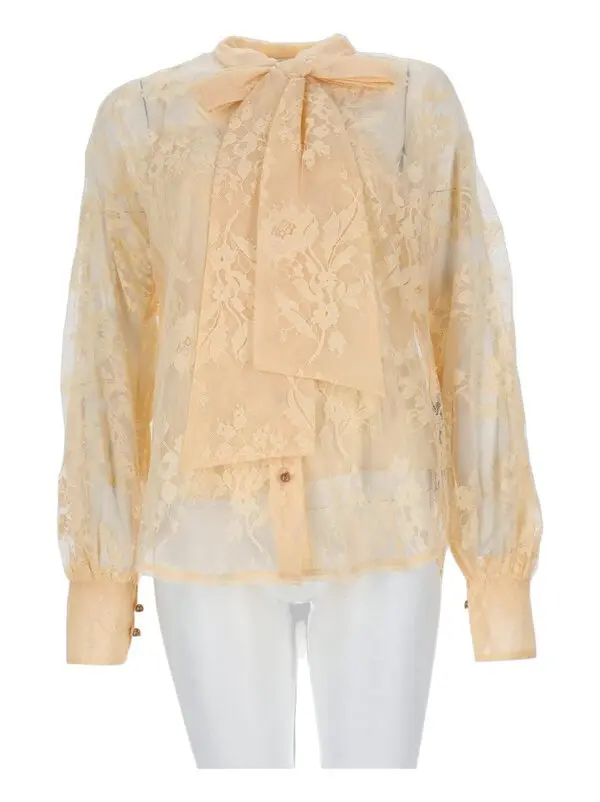 Zimmermann Lace Long Sleeve Blouse - Cream