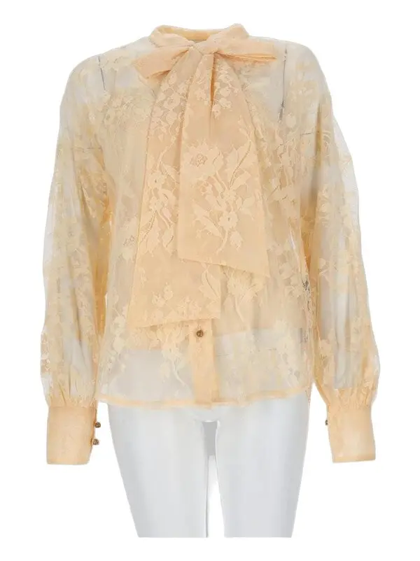Zimmermann Lace Long Sleeve Blouse - Cream