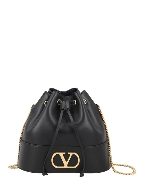 Valentino Garavani Vlogo Signature Mini Bucket Bag - Black