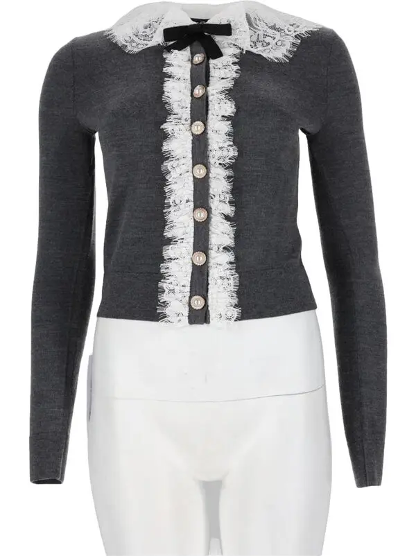 SELF-PORTRAIT Wool Cardigan - Gray