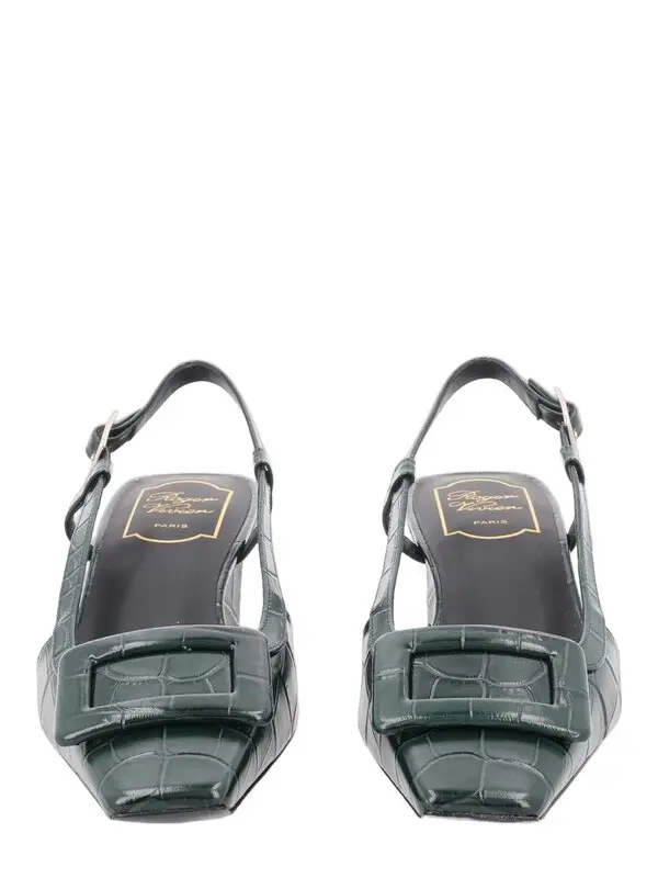 ROGER VIVIER Calfskin Slingback Pumps - Black