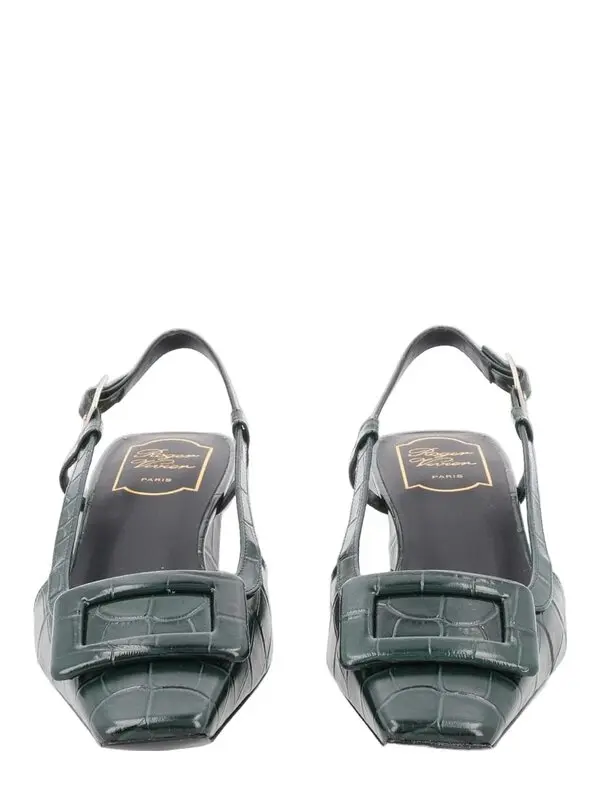 ROGER VIVIER Calfskin Slingback Pumps - Black