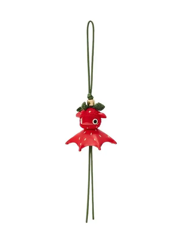 Loewe Strawberry Charm In Classic Calfskin - Red