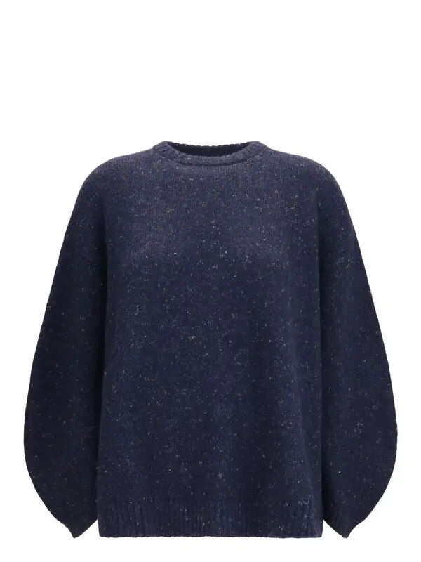 Fabiana Filippi Bouclé Yarn Sweater With Lurex - Blue
