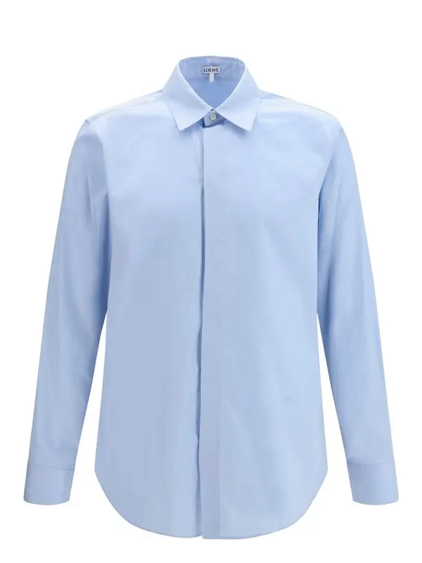 Loewe Lightweight Cotton Poplin Shirt - Light Blue