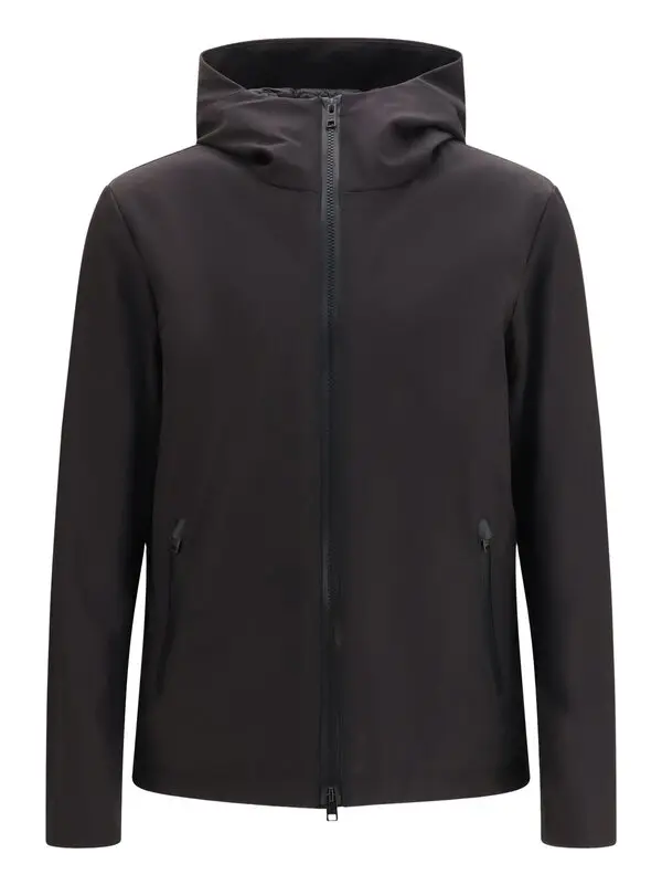 Woolrich Pacific Soft Shell Hooded Jacket - Black