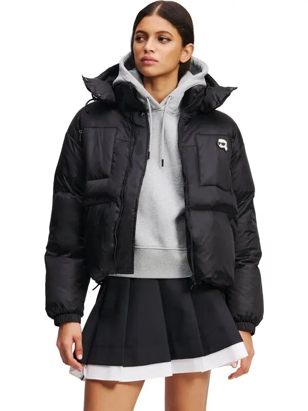 Karl Lagerfeld Ikon Puffer Jacket - Black