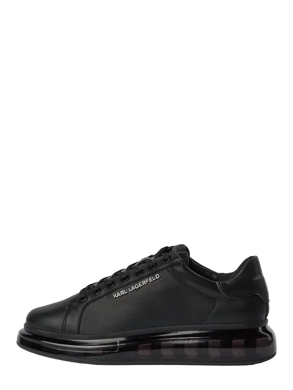 Karl Lagerfeld Kapri Kushion Lace Leather Sneakers - Black