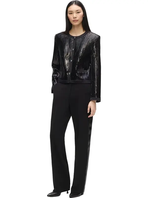 Karl Lagerfeld Sequin Trousers - Black