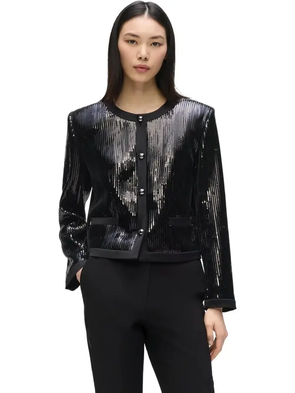 Karl Lagerfeld Sequin Jacket - Black