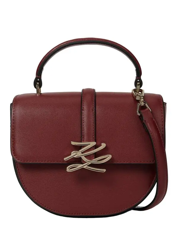 Karl Lagerfeld K/autograph Drop Top Handle Bag - Dark Cherry