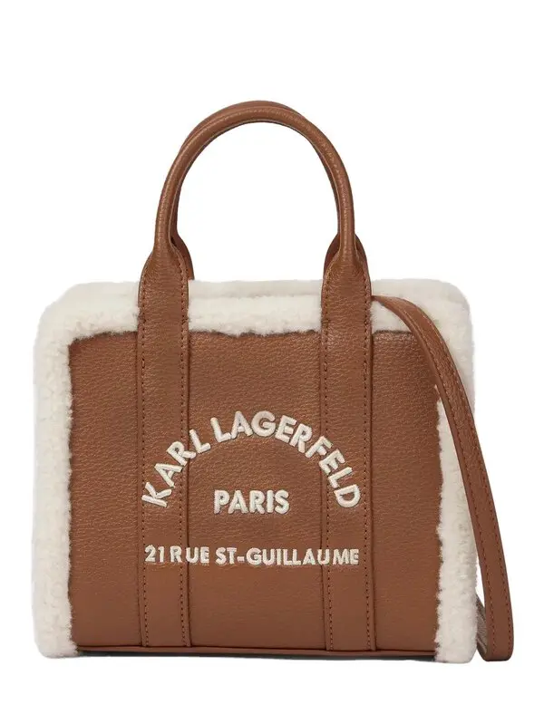 Karl Lagerfeld Rue St-guillaume Mini Tote Bag - Brown