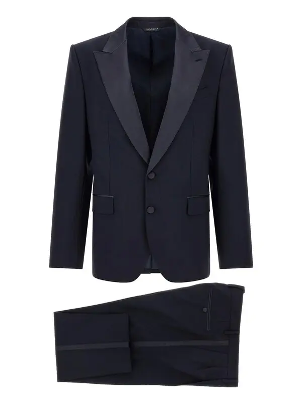 Dolce & Gabbana Sicilia Light' Tuxedo Dress - Blue