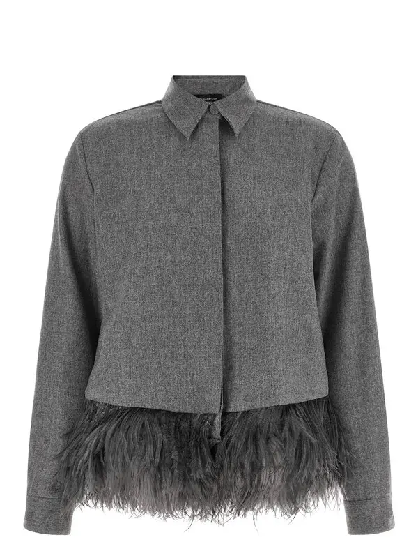 Fabiana Filippi Feather Shirt - Gray