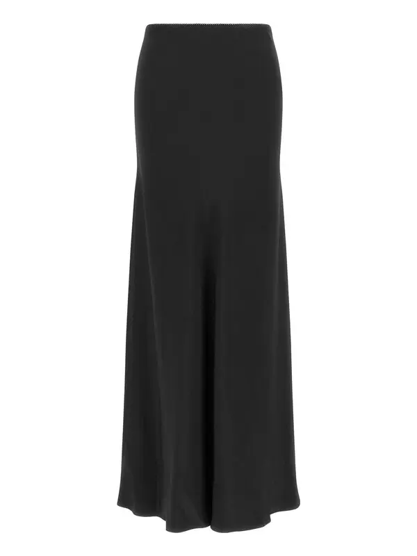 Fabiana Filippi Shiny Satin Enver Skirt - Black