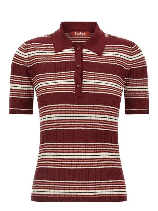 Max Mara Msttallero' Polo Shirt - Bordeaux