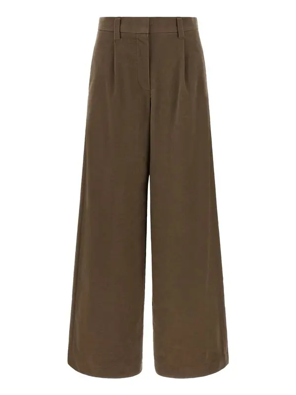 Brunello Cucinelli Cotton Fustian Trousers - Brown