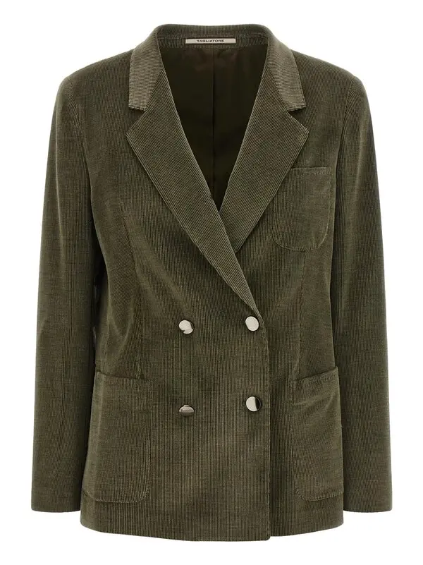 Tagliatore Nayade Corduroy Blazer - Green