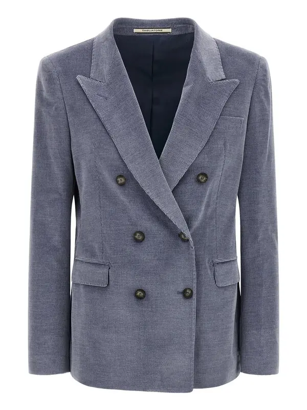 Tagliatore Parigi Corduroy Blazer - Blue