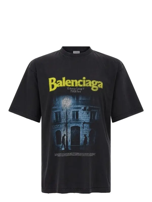 Balenciaga The Address' T-shirt - Black