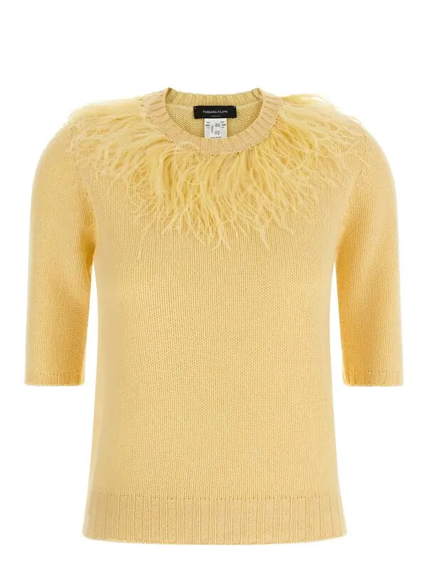 Fabiana Filippi Feather Sweater - Yellow