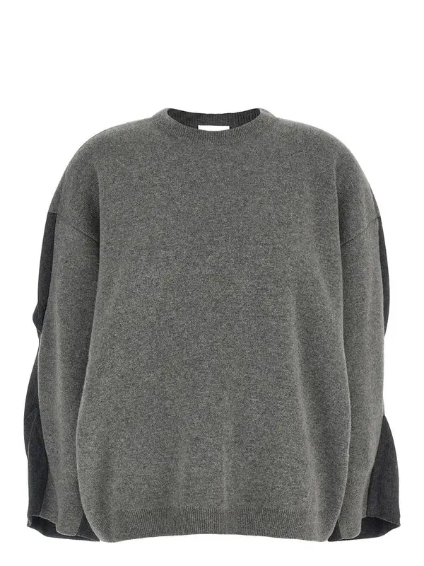 NUDE Two-tone Sleeve Sweater - Gray