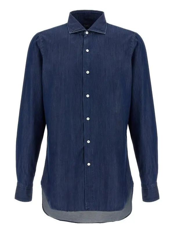 FINAMORE 1925 Napoli' Shirt - Blue