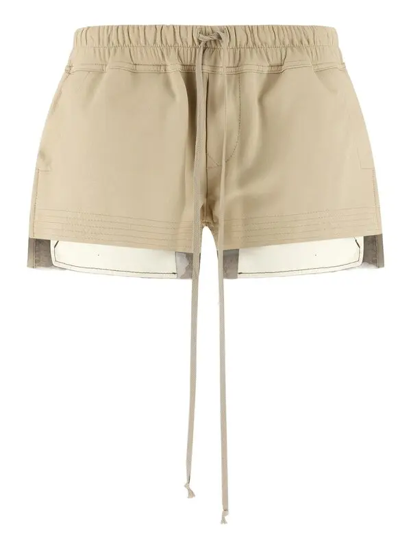 Rick Owens Leather Boxer Shorts - Beige