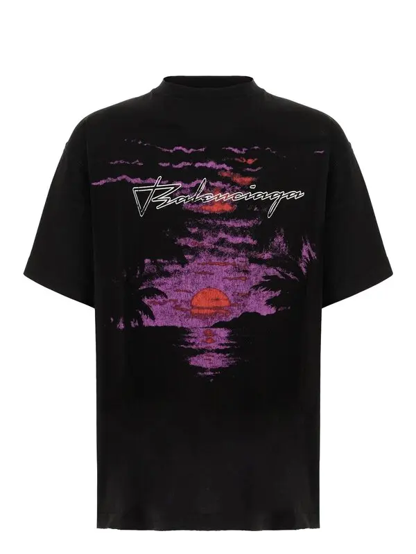 Balenciaga Graphic T-shirt - Multicolor