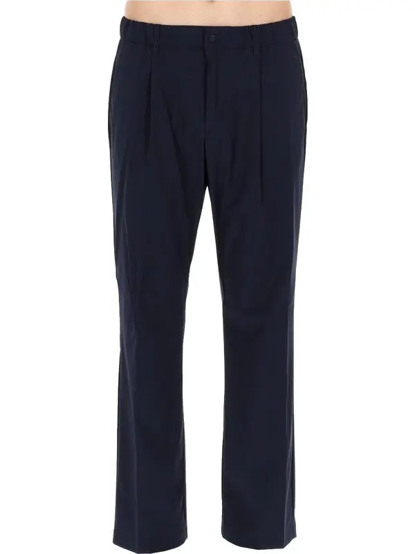 Herno Wool Blend Tailored Trousers - Blue