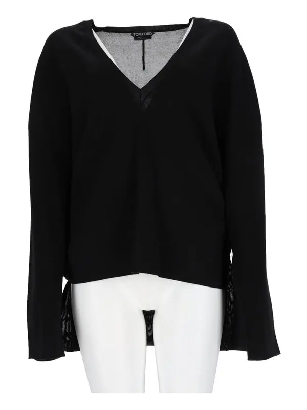 TOM FORD Long Sleeve Knit Sweater - Black