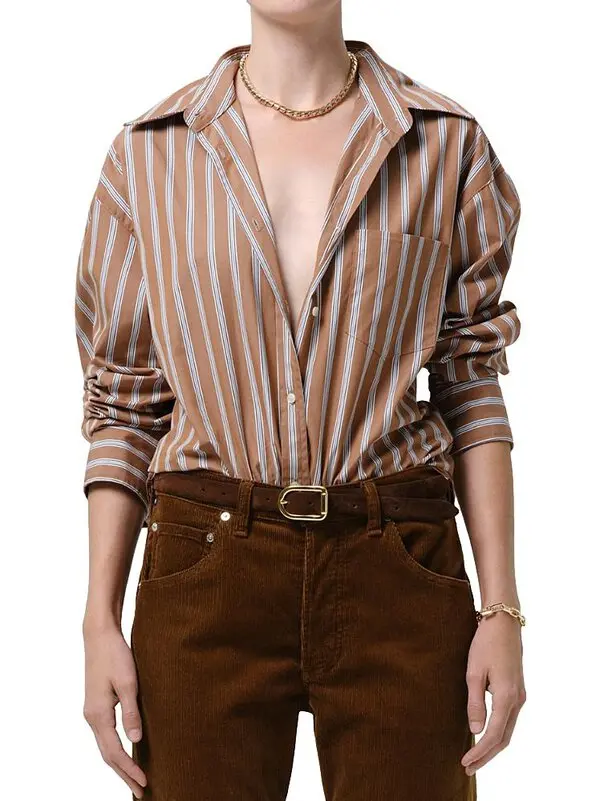 Citizens Of Humanity Thea Boyfriend Shirt - Copper Stripe