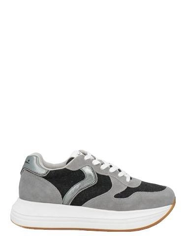 VOILE BLANCHE Goat Skin And Textile Fiber Sneakers - Grey