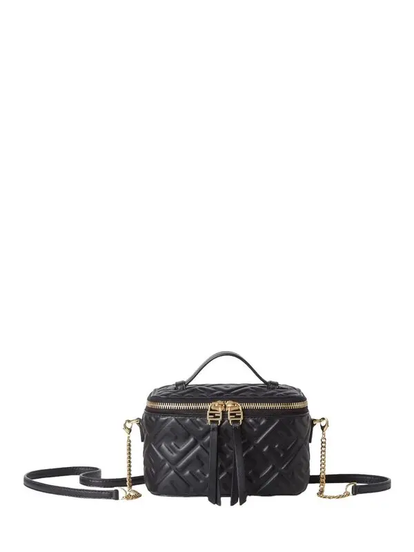 Fendi Leather Mini Vanity Bag - Black