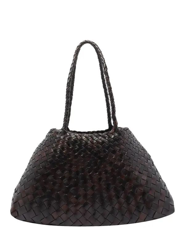 Dragon Diffusion Santa Croce Leather Shoulder Bag - Brown
