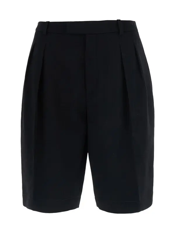 Saint Laurent Wool Bermuda Shorts - Multicolor