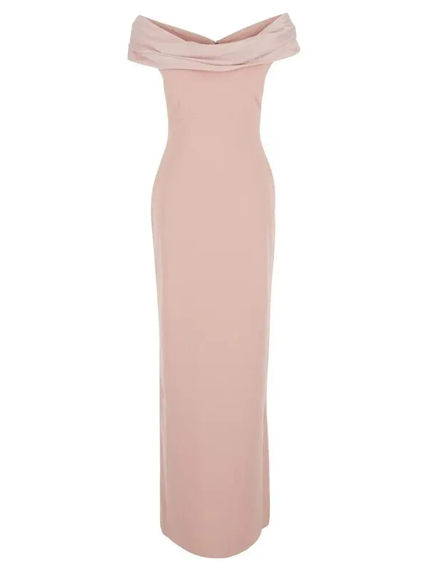Solace London Adele Long Dress - Pink