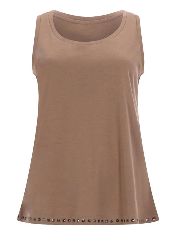 Max Mara Sleeveless Cotton Top - Cream