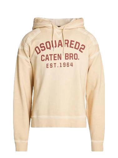 Dsquared2 Cotton Hooded Sweatshirt - Beige