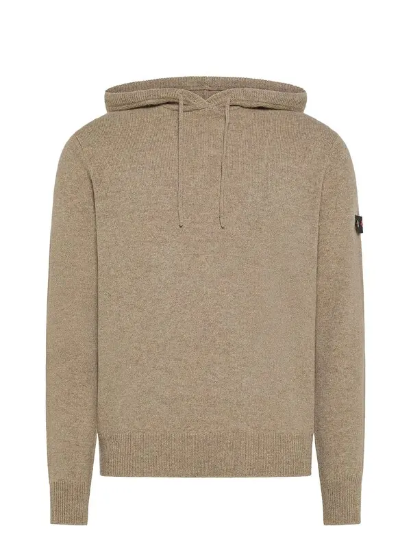 Peuterey Yak Wool Hooded Sweater - Beige