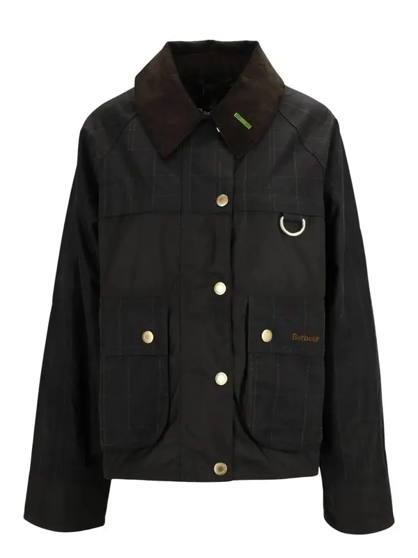 Barbour Tartan Spey Waxed Jacket - Green