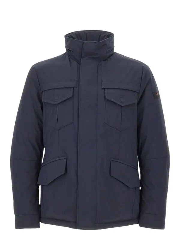 Peuterey Striped Field Jacket With Hood - Blue