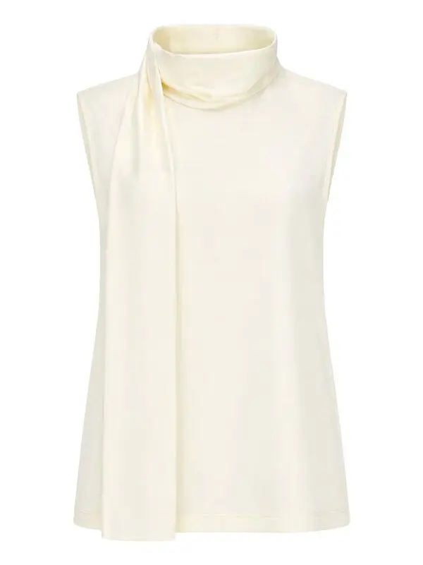 Bottega Veneta Silk Satin Top - White